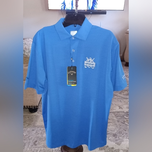 Callaway | Shirts | Callaway Vibrant Blue Mens Golf Copperheads Valspar ...